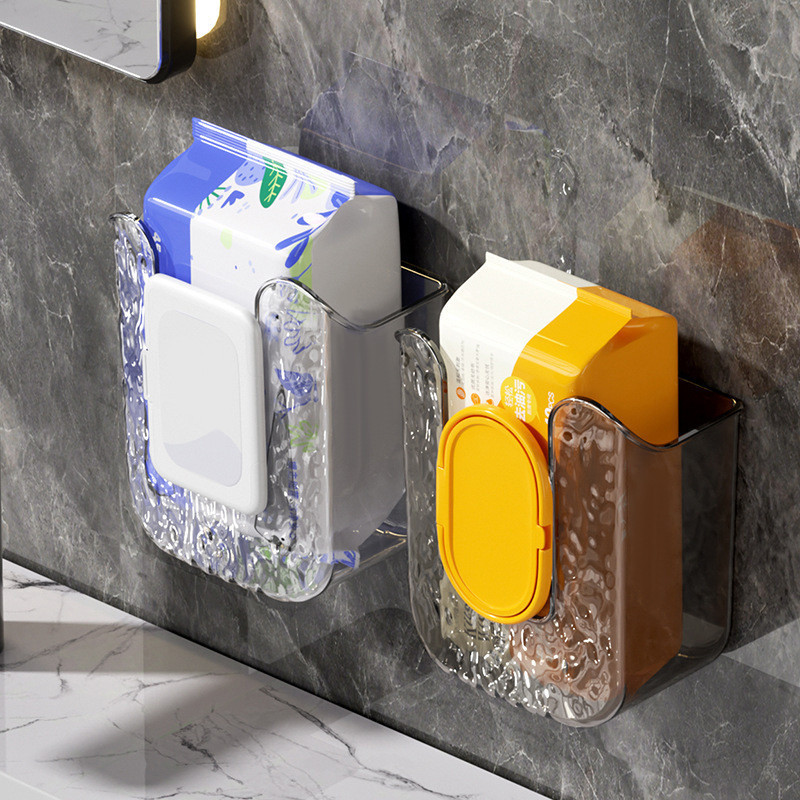 Plastic Wall Mounted Tissue Box Upside Down Punch Free Napkin Container ...