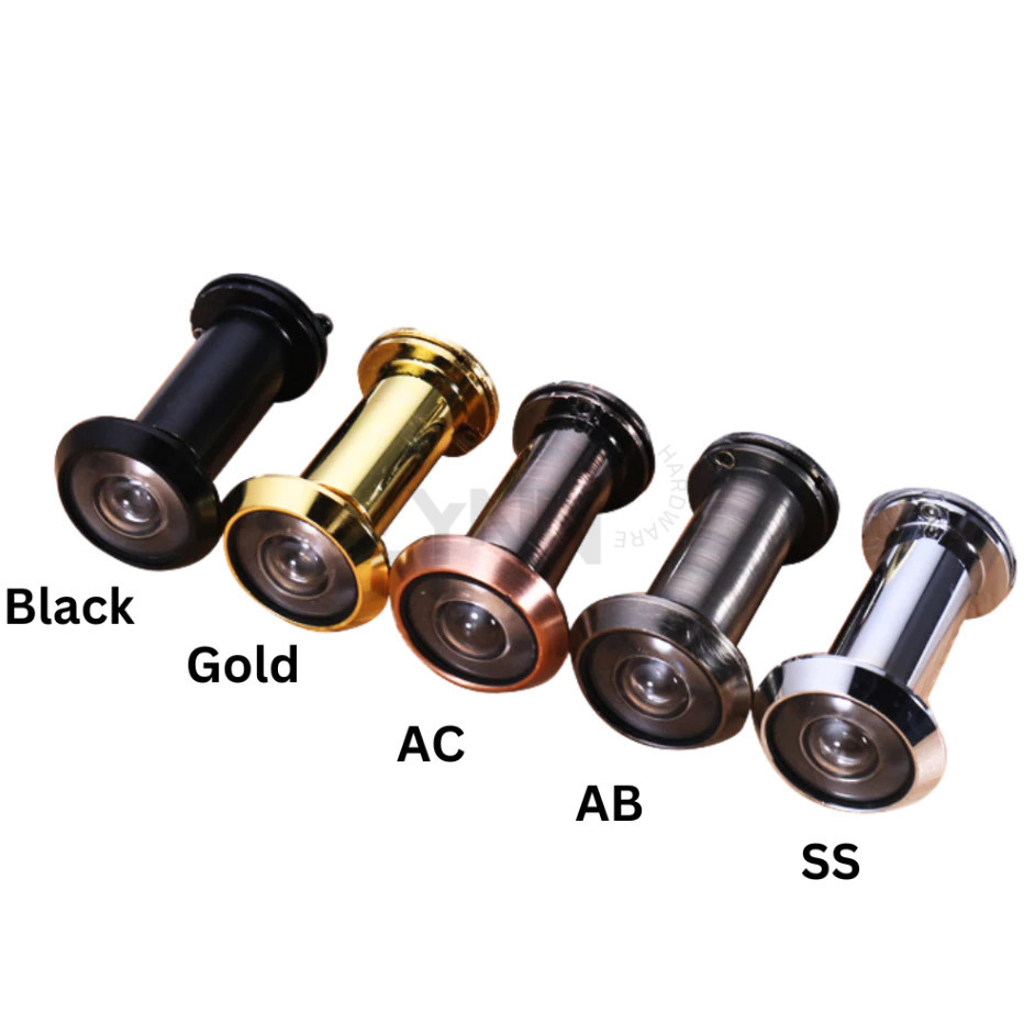 [SG STOCK] DOOR VIEWER Solid Brass Security Scope 200° Wide Angle ...