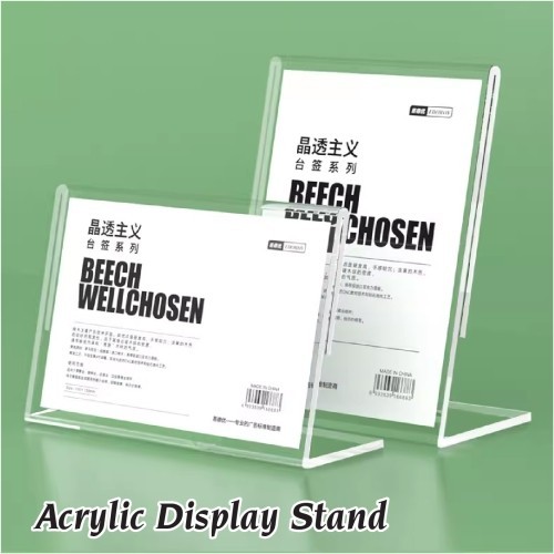 Acrylic Display Stand A6 A5 A4 | L-Shape T-Shape Display Stand | L ...