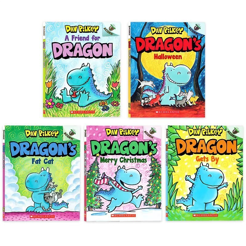 (5 Books) Dragon Tales Series by Dav Pilkey | Shopee Singapore