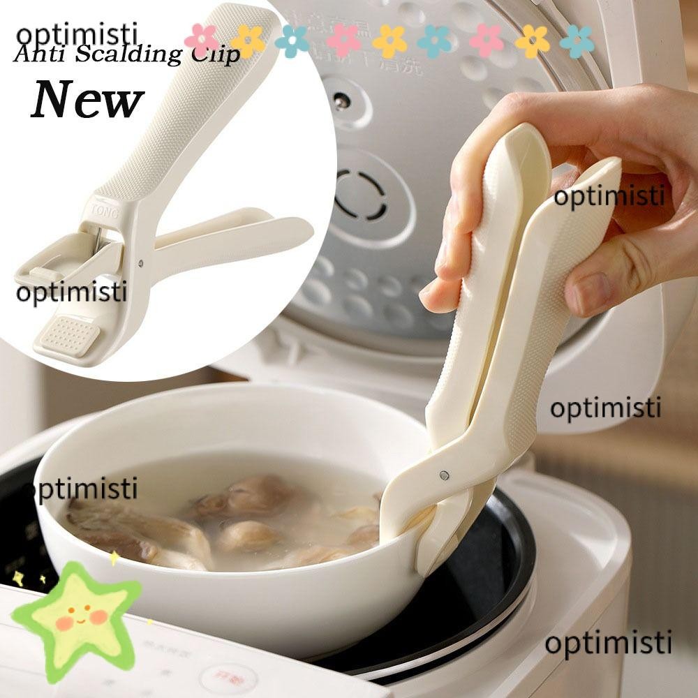 OPTIMISTI Anti Scalding Clip, Non-slip Silicone Kitchen Bowl Clip, Meal ...