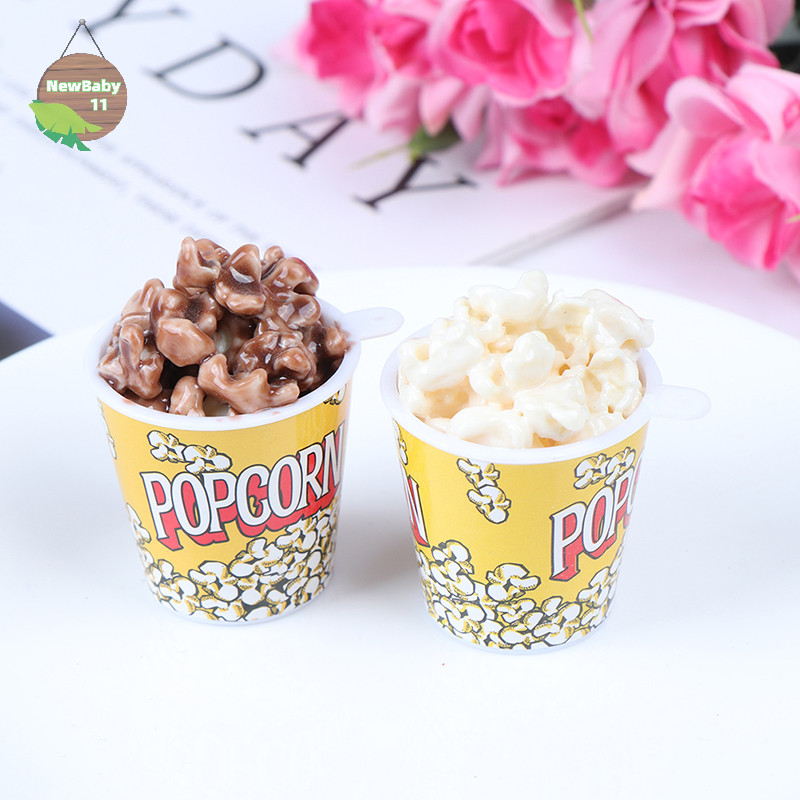 NBBY 1Pc 1:6 Dollhouse Miniature A Bucket of Popcorn Toy Pretend Play ...