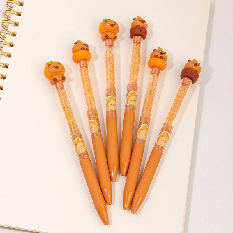 Cute Capybara Diamond Ballpoint Pen Rotation Blue Ink School Stationery ...