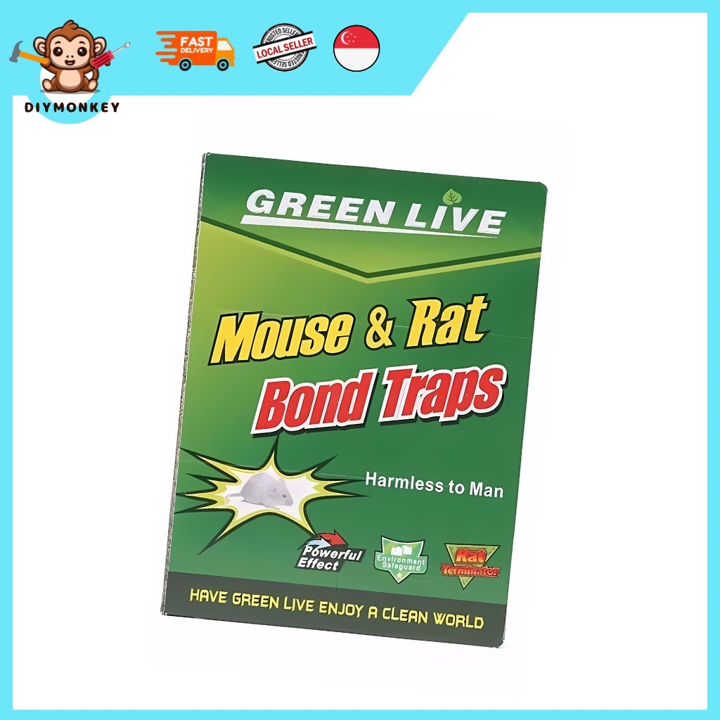 (DIYMONKEY) Mouse & Rat Bond Traps Sticky Mice Rodent Glue Board Strong ...