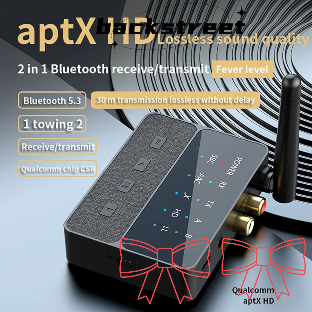 BACKSTREET Wireless Audio Adapter, AptX Low Latency USB-C Input ...