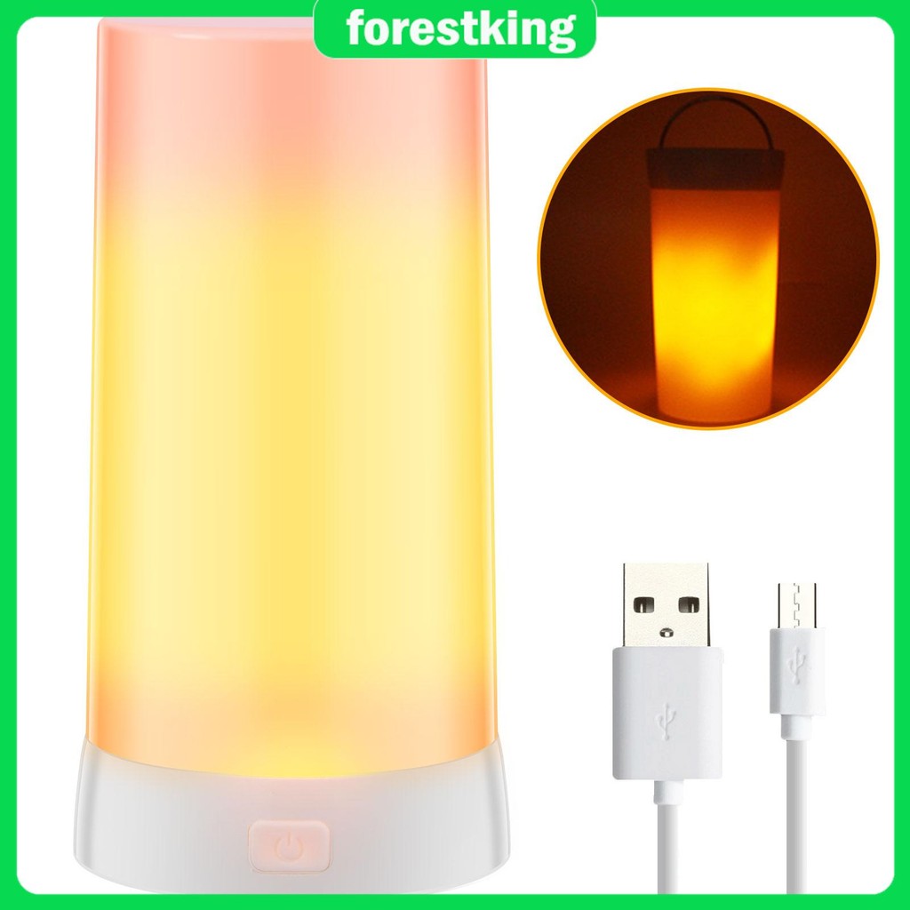 LED Flame Effect Light with Remote Timer 4 Modes Flame Table Lamp with ...