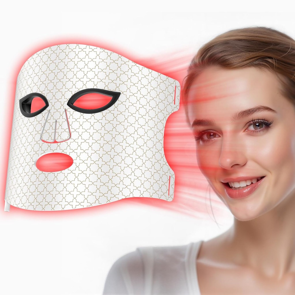 Red Light Therapy For Face, 7 Modes Portable Therapy Mask With 3000mah ...