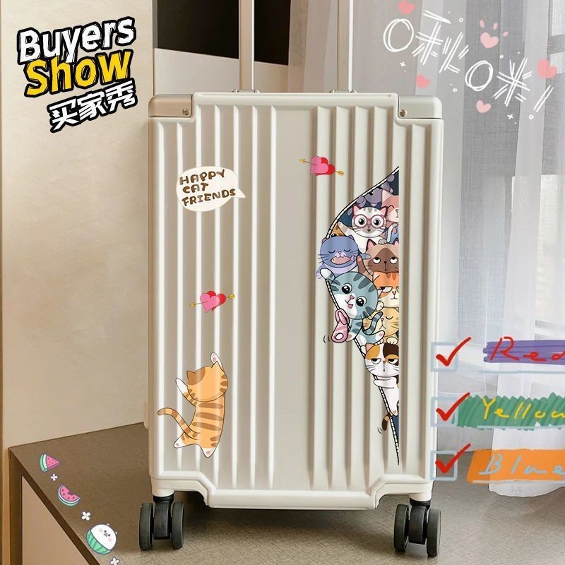 Luggage Sticker Cartoon Cute Layer Diary Cat Large Sheet Trolley ...