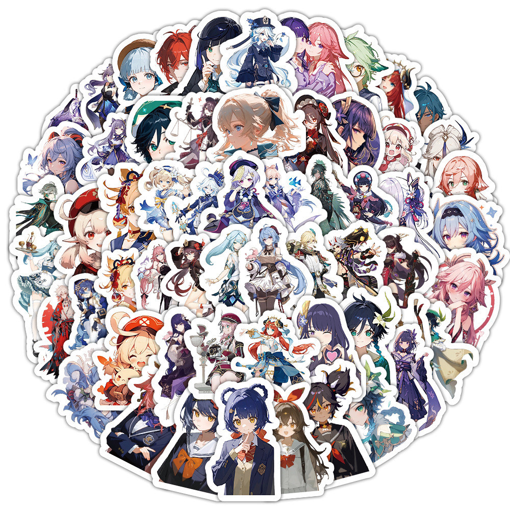 200PCS Anime Hot Games Genshin Impact Waterproof Graffiti Stickers for ...