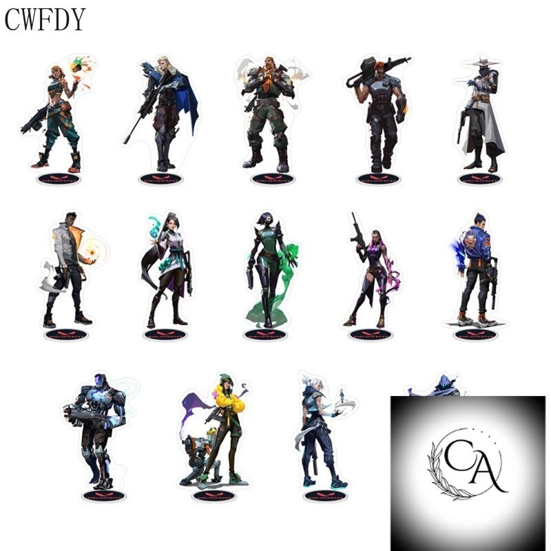 Standee Hot Game Figure Valorant Sage Killjoy Jett Sova Cypher Salvia ...