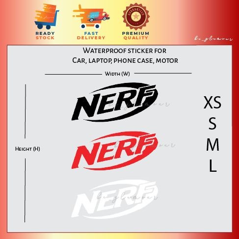 Nerf blaster logo Sticker Reflective car stiker pantulan cahaya motogp ...