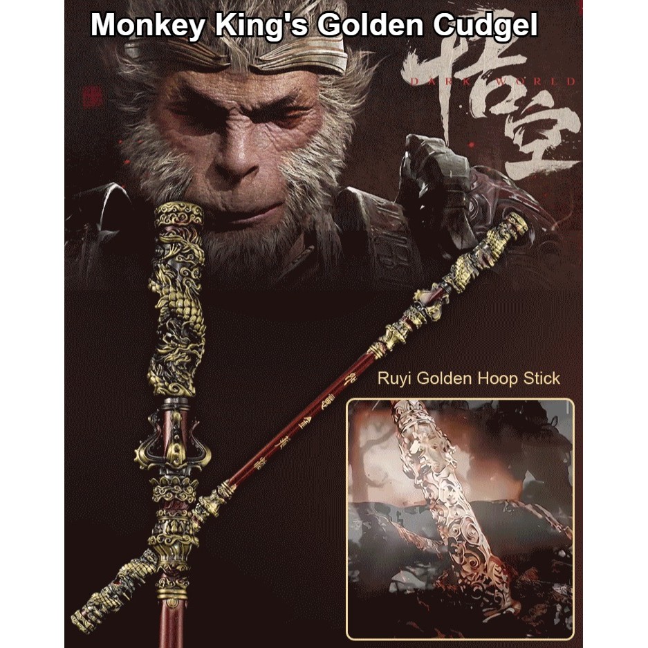 Black Myth Wukong Sun Wukong Ruyi Golden Hoop/Monkey King's Golden Cudgel 黑神话悟空金箍棒 | Shopee ...