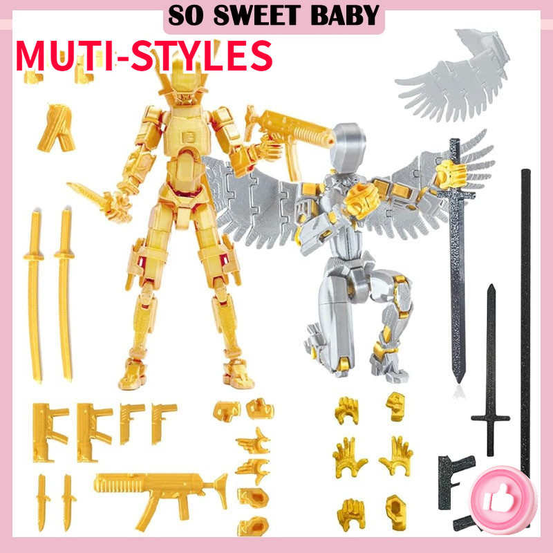 3d Printed Action Figure Lucky Dummy 13 Titans Figure Multi Joint Robot ...