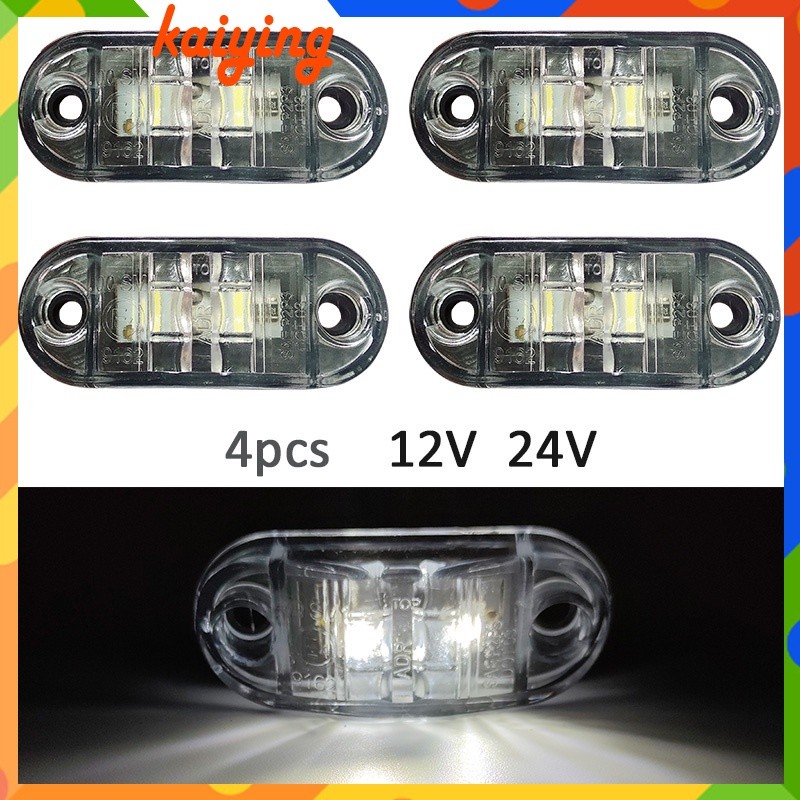 4pcs Led Side Maker Light 12V 24V Side Lights LED Clearance Marker ...