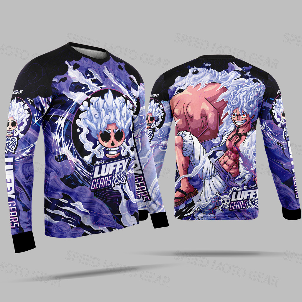 Motorcycle Riding Jersey For Men One Piece Luffy Anime Pattern 3D ...