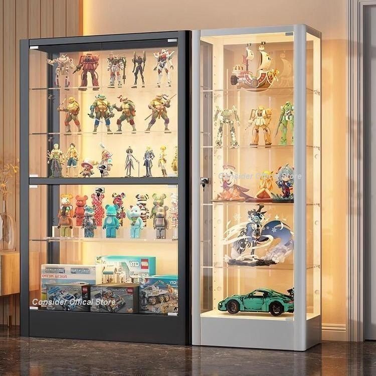 Handmade Display Cabinet Toy Display Rack With LED Light Transparent ...