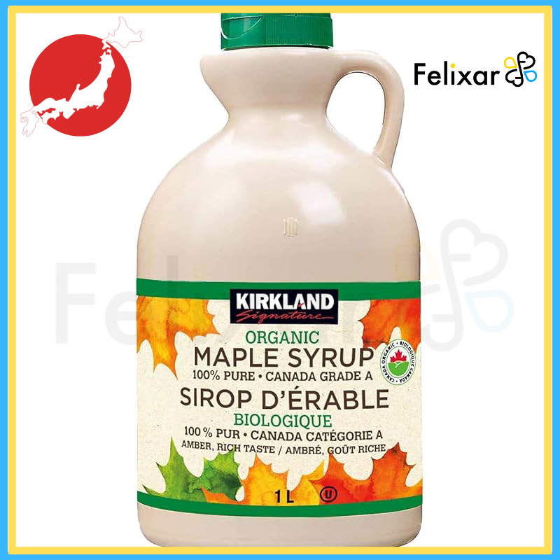 Kirkland Signature Organic Maple Syrup - 1 Liter (Single Bottle) - Pure ...