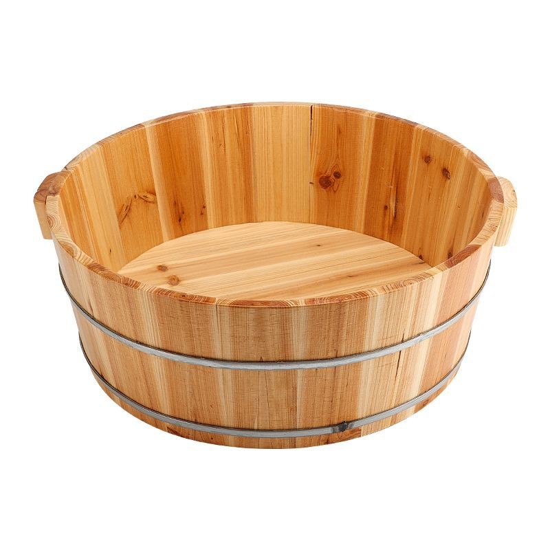 Wooden foot bath barrel, extended double foot wash barrel, large ...
