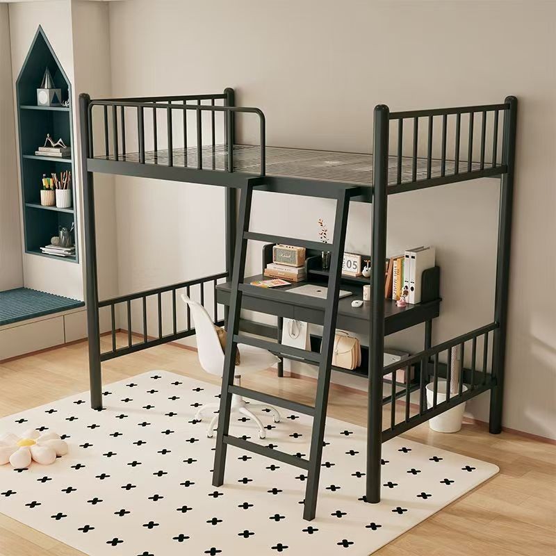 Stainless Steel Bunk Double Deck Single Upper Lower Desk Loft Bed Frame ...