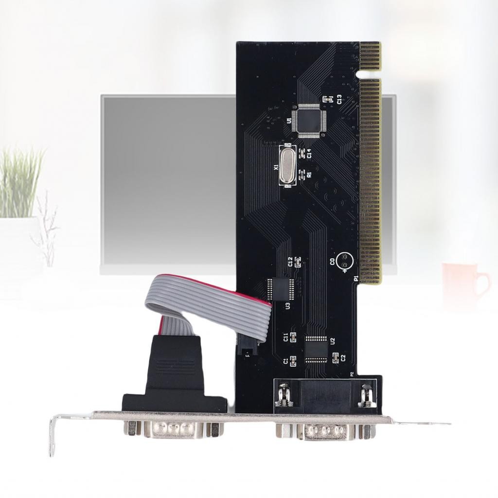 Seashorehouse PCIe Serial Expansion Card 2 Port PCI Express 1.0 x 1 to Industrial DB9 COM RS232 ...