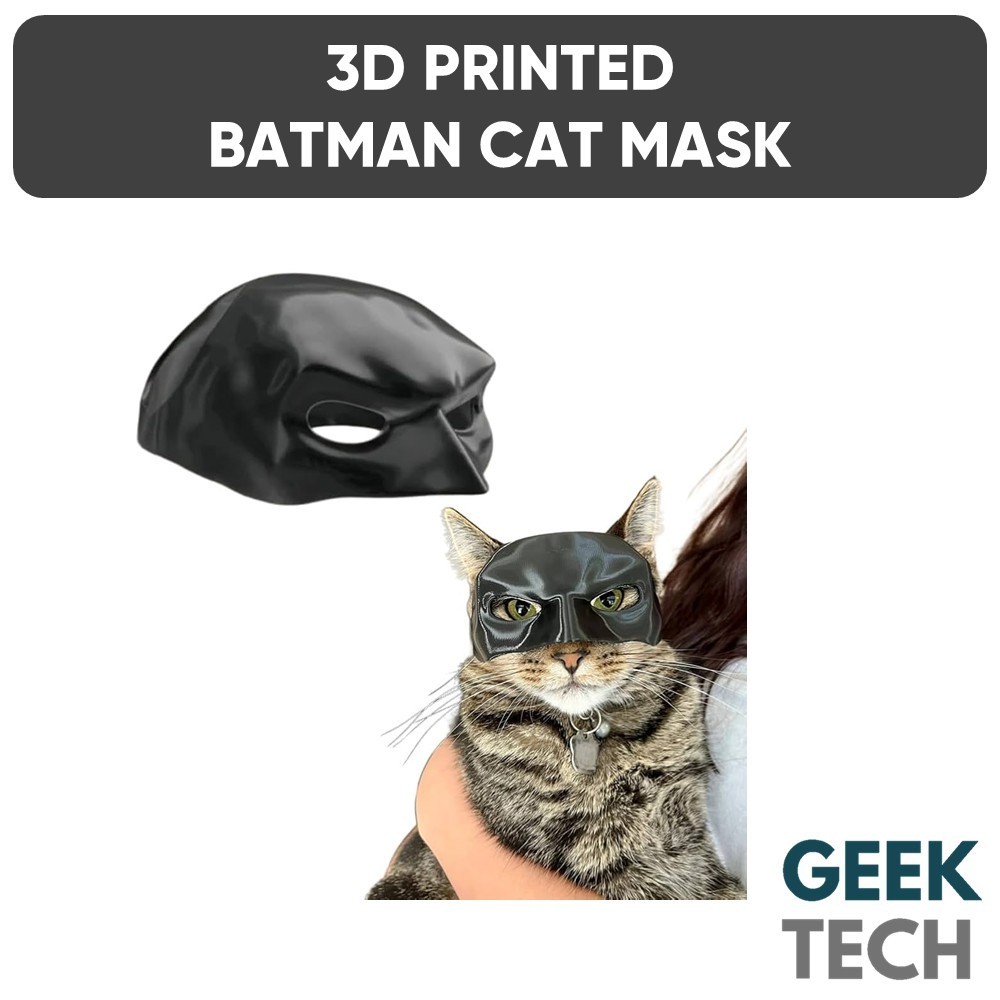 3D Printed Batcat Batman Cat Mask Helmet (Non-toxic PLA Material ...