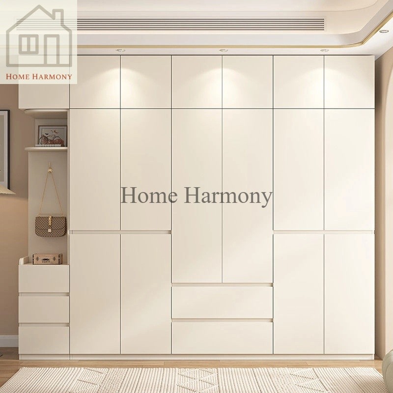 Solid Wood Pine Wardrobe with Full-Height Door, Thick Backboard & Top ...