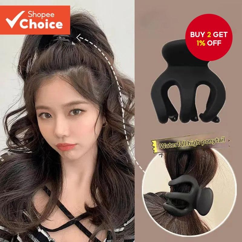 Secure-Grip High Ponytail Claw Clip for Women : Large Acrylic Hair Clip ...
