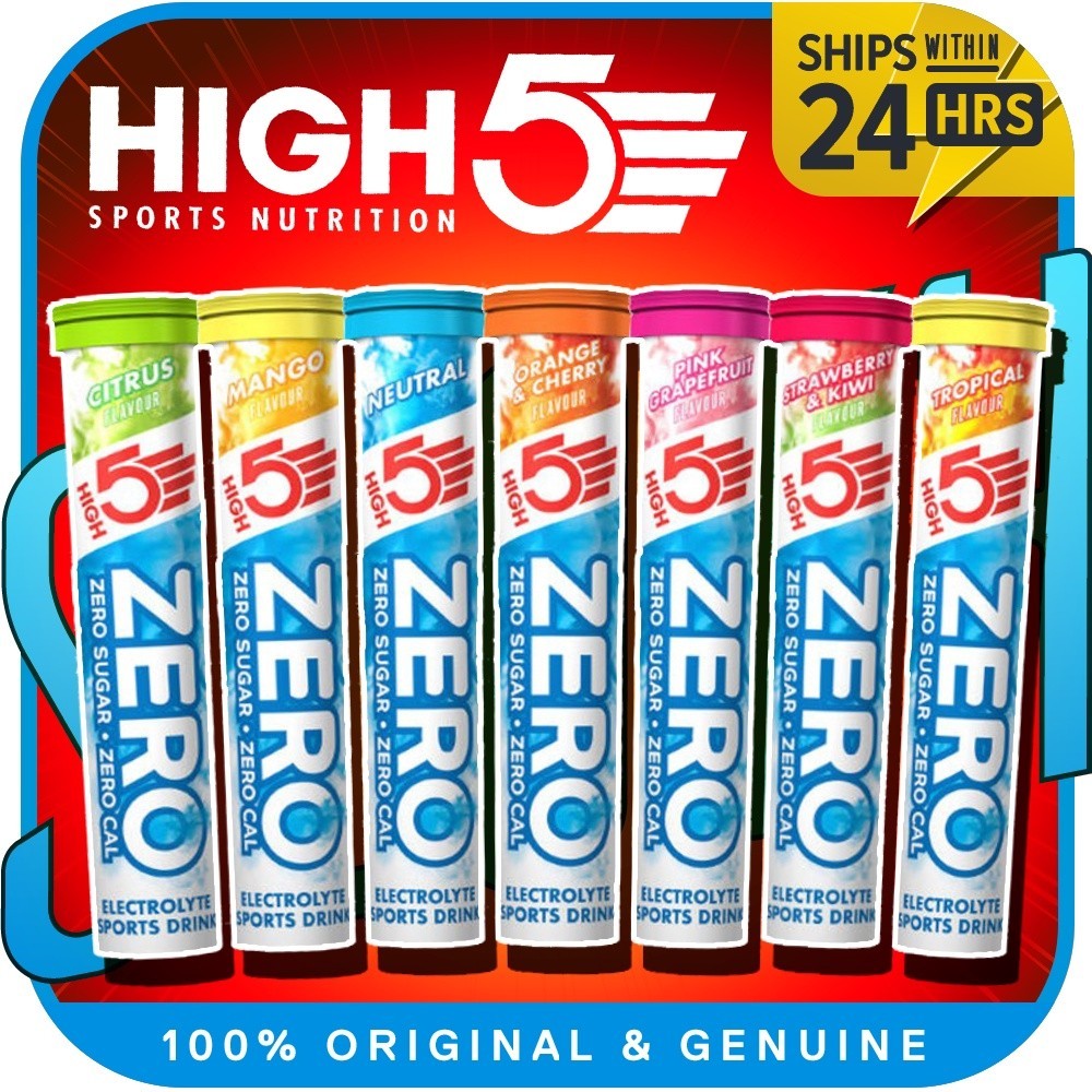 GENUINE HIGH5 Zero Electrolyte Hydration Tablets 20 Tabs | With and Without Caffeine | Shopee ...