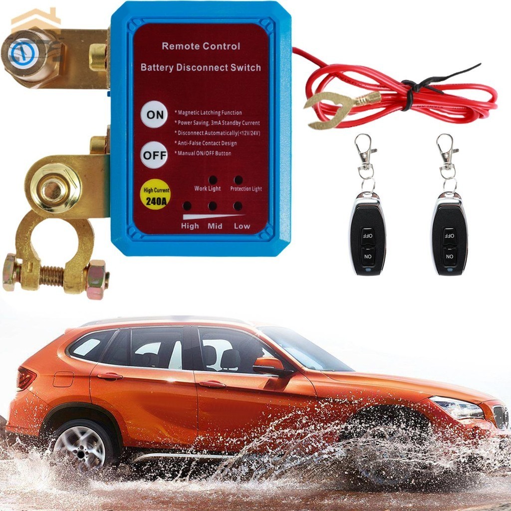 Car Kill Switch 12V 240A Remote Battery Disconnect Switch Anti Theft ...