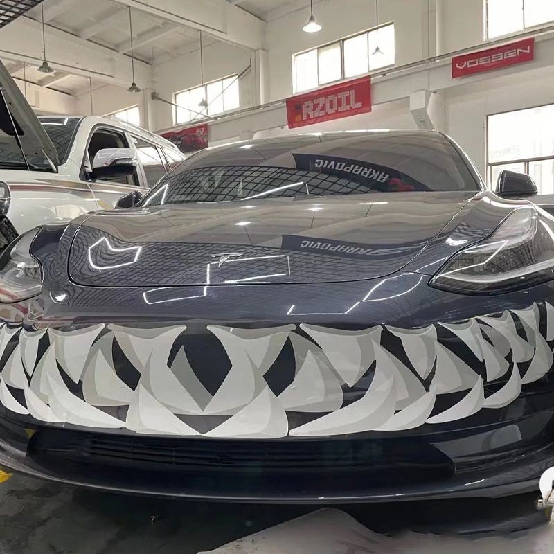 Sg SELLER Tesla model3 Sharkbill Car Sticker Influencer Style Little ...
