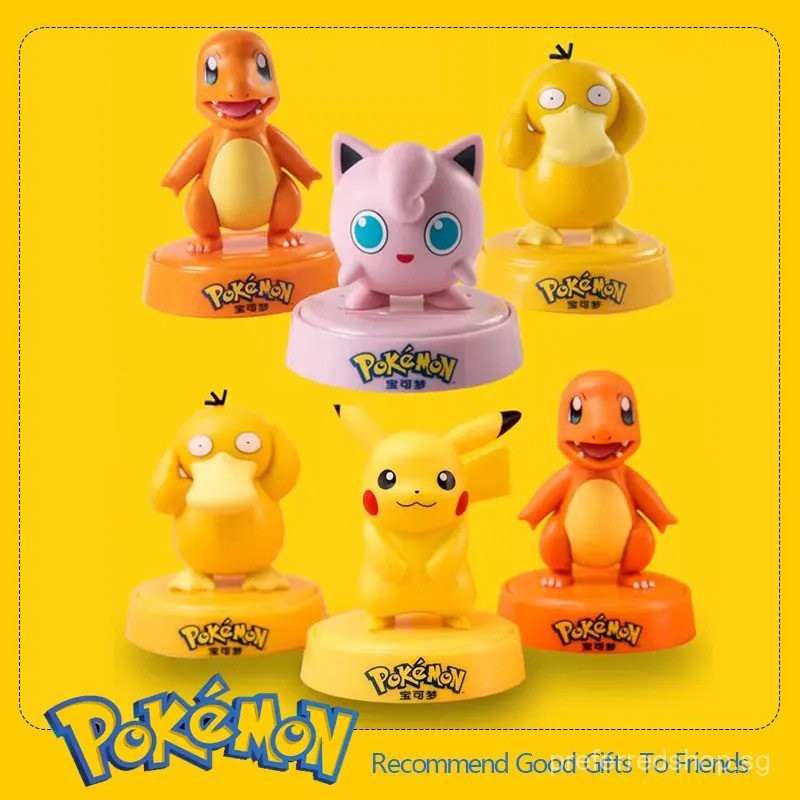 Kawaii Pokemon Anime Figures Pikachu Toys Model Charmander Psyduck ...