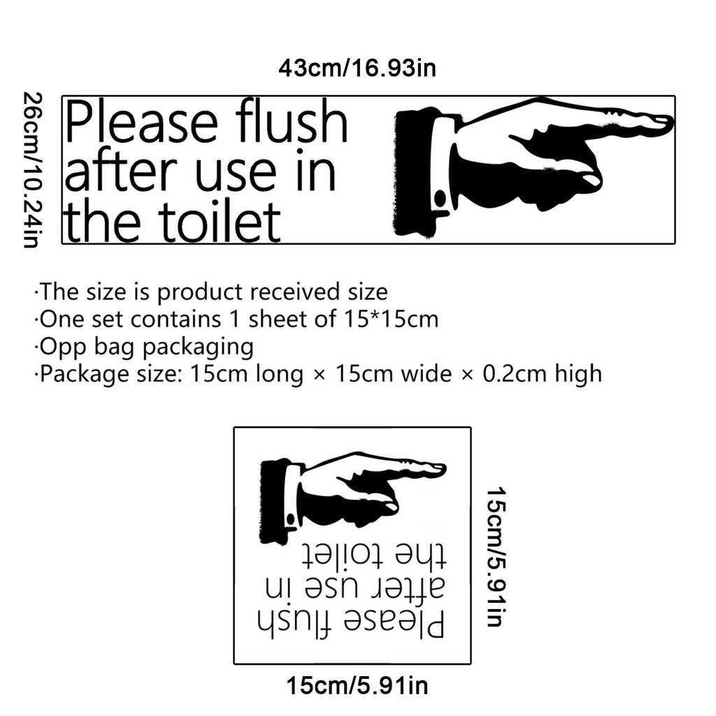 DIY Toilet Sticker Batoom Decor Please Flush After Use In The Toilet ...