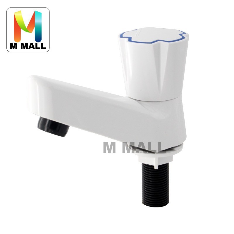 WATERTEC Kitchen & Bathroom Sink Faucet White PVC Pillar Basin Water ...