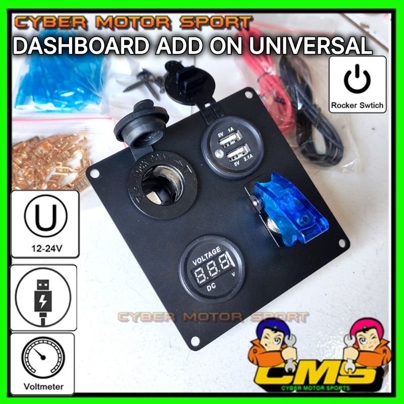Dashboarad add on panel universal 12v switch switch switch LED light ...