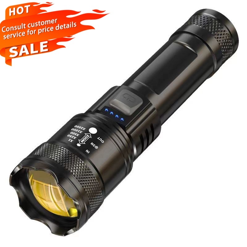 New Super Light Long-Range Flashlight Outdoor Patrol Spotlight Long ...