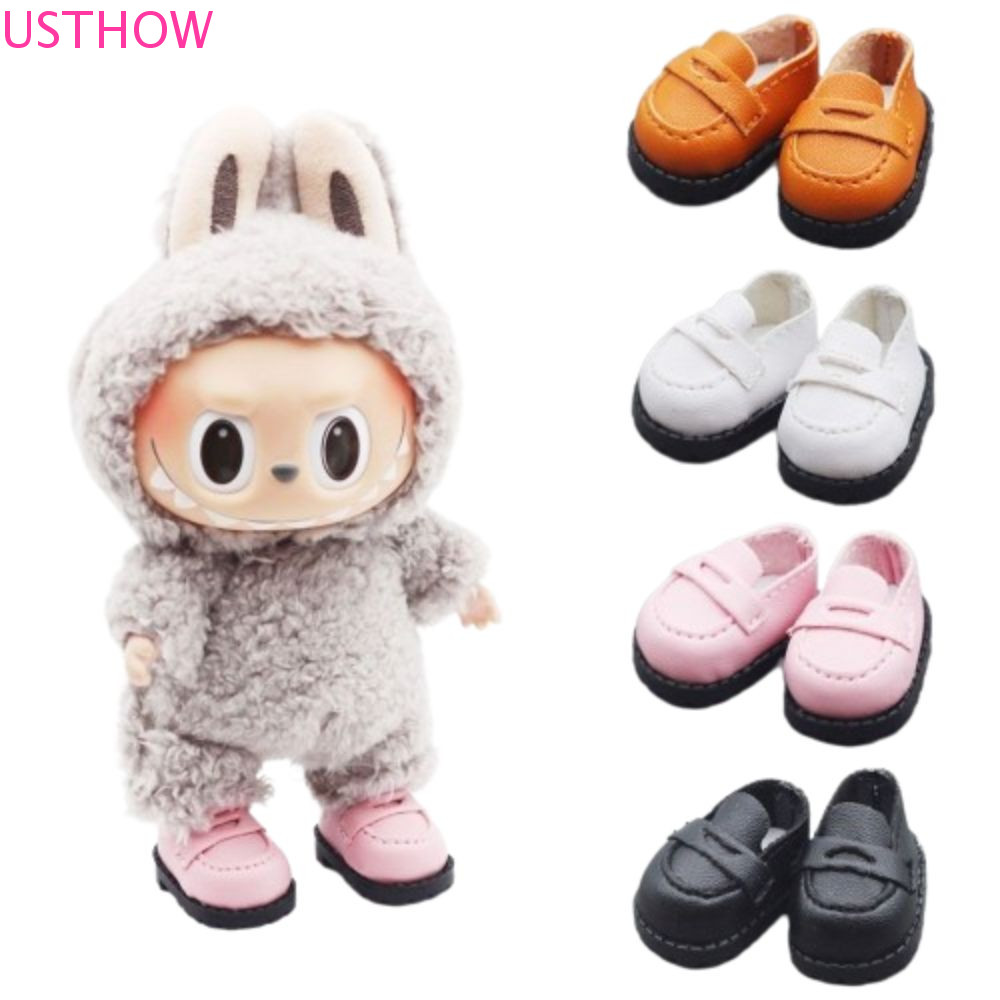 USTHOW Labubu Doll Shoes, Leather Mini Doll Finger Shoes, Sneakers ...