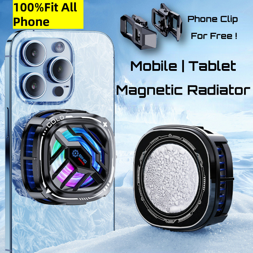 Magnetic Phone Cooler X76 Heat Sink Ice Cooling Radiator Cooling Fan ...
