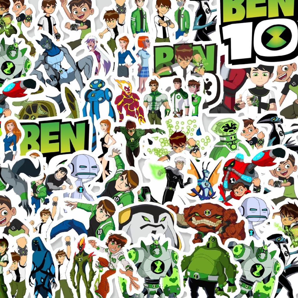 Ben-10 Cartoon Cutting Pack Stickers, 100 Pcs, Cute, Cool Aesthetic ...