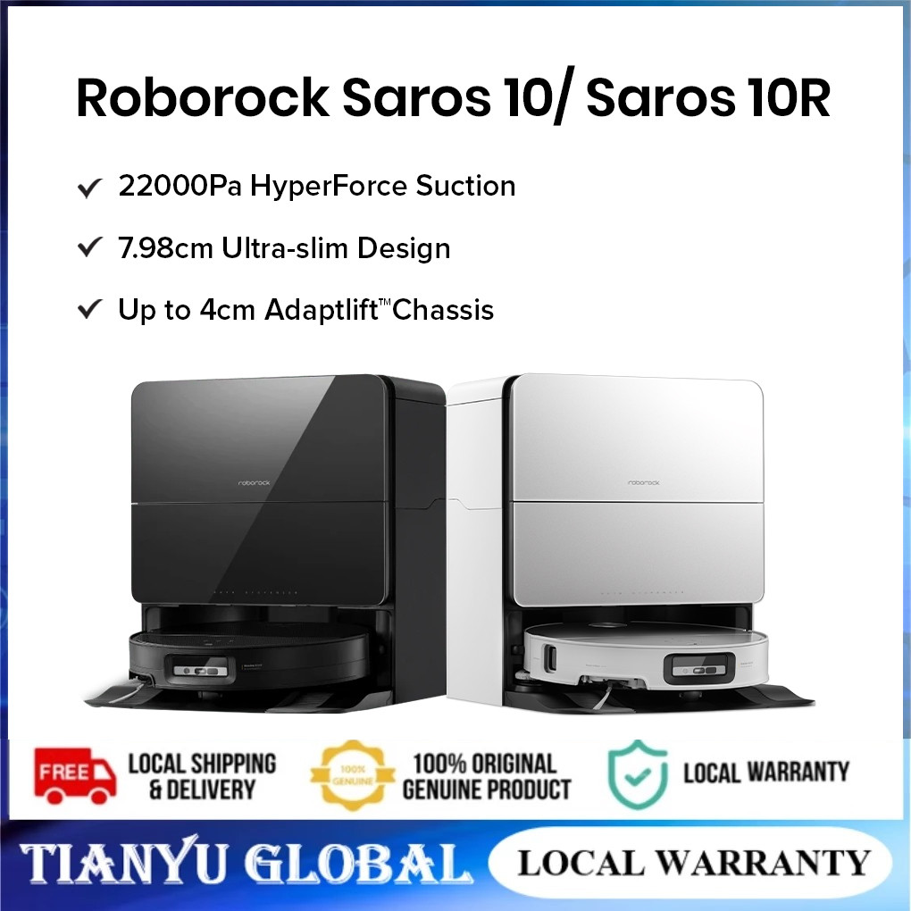 【GRAND LAUNCH】Roborock Saros 10/Saros 10R Robot Vacuum | 7.98cm Thin Design | AdaptiLift Tech ...