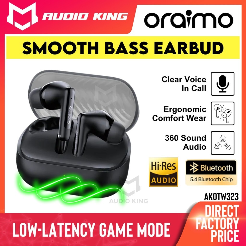 ORAIMO Original Wireless 5.4 Bluetooth True Bass Earbuds With Low ...