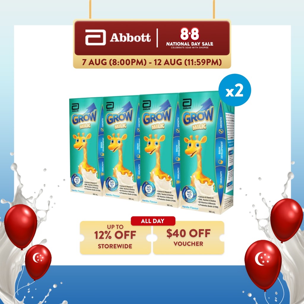 [Bundle of 2] GROW Growing Up Milk for Kids - Ready-To-Drink Vanilla (3 ...