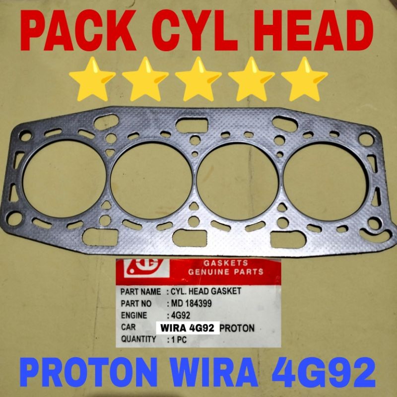 PACK KOP PROTON WIRA ENGINE 4G92 PACKING HEAD GASKET CYLINDER COP ...