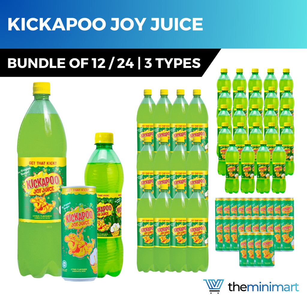 [Bundle of 12/24] Kickapoo Joy Juice 330ml 500ml 1.5L Refreshing ...
