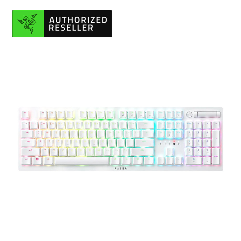 Razer DeathStalker V2 Pro White Wireless Low-Profile RGB Optical Gaming ...