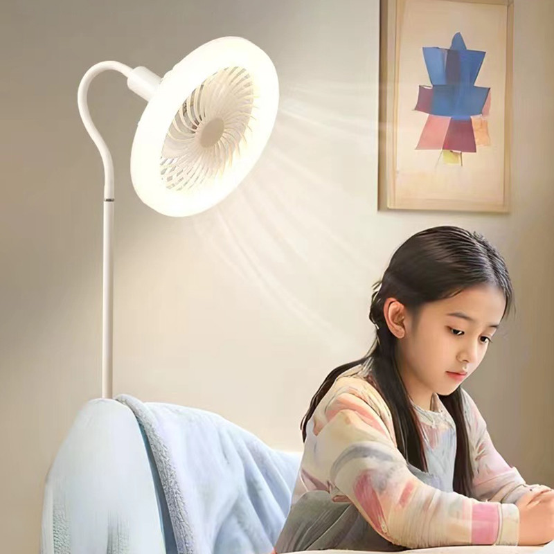 FLOOR-STANDING FAN LIGHT WITH REMOTE CONTROL, LED DIMMABLE FLOOR LAMP ...