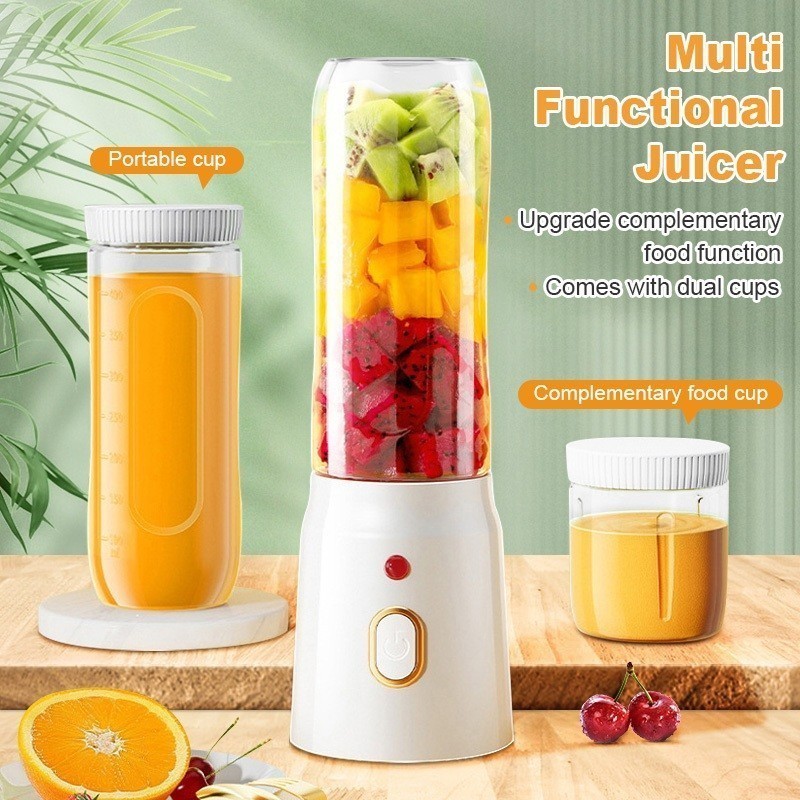 Electric Fruit Portable Juicer Blender Mixer Upgraded 10 Blade Mini ...