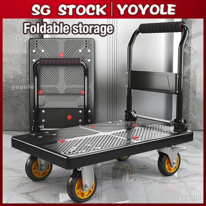 Foldable Trolley Heavy Duty Trolley Cart Portable Shopping Cart Folding ...