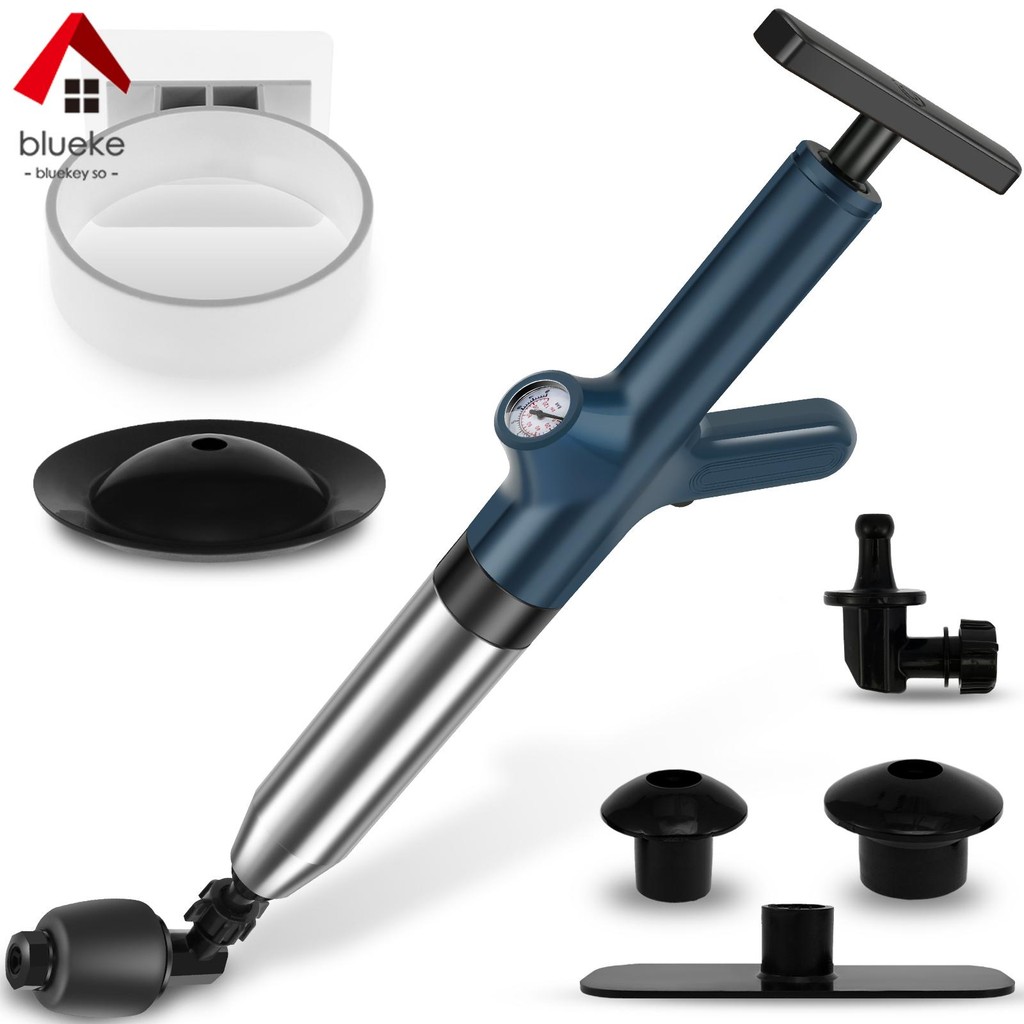 Toilet Plunger Kit Drain Clog Remover High Pressure Air Toilet Plunger ...