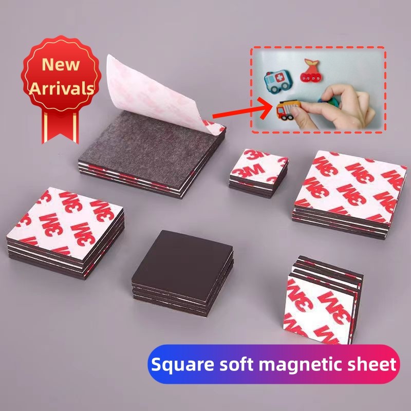 50/30/20/10 PCS Square Soft Magnetic Sheet Adhesive Magnetic Strip ...