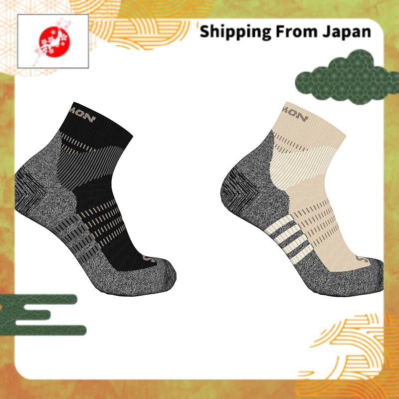 Salomon Socks 2-Pair Set X ULTRA ACCESS QUARTER 2-PAC ANTHRACITE/BLACK ...